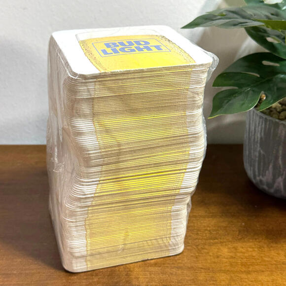 Budweiser | Other | Bud Light Cardboard Coasters 25 Unopened Stack 4 ...